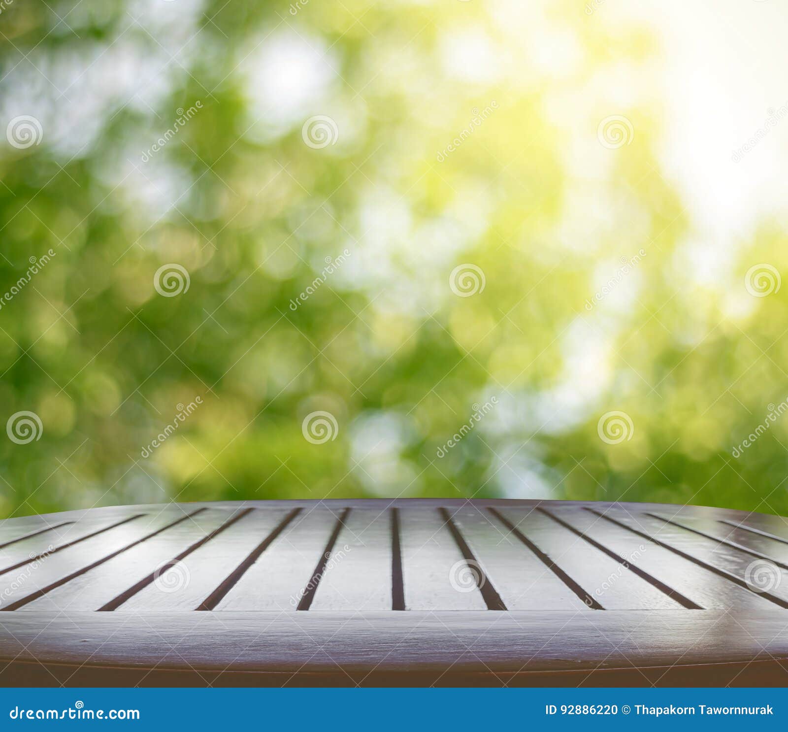 Wooden tabletop stock photo. Image of picnic, natural - 92886220