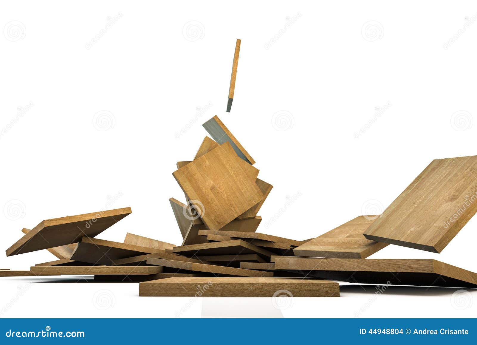 Wooden Tablets Falling on the Floor Stock Illustration - Illustration ...