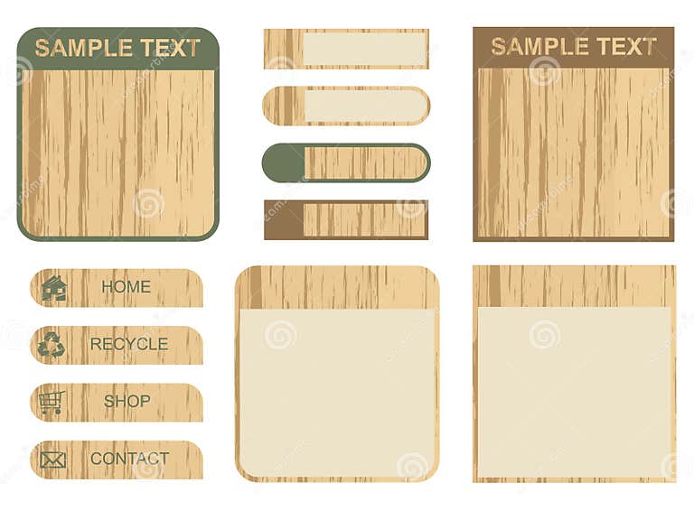 Wooden tabs and text boxes stock vector. Illustration of text - 5886719