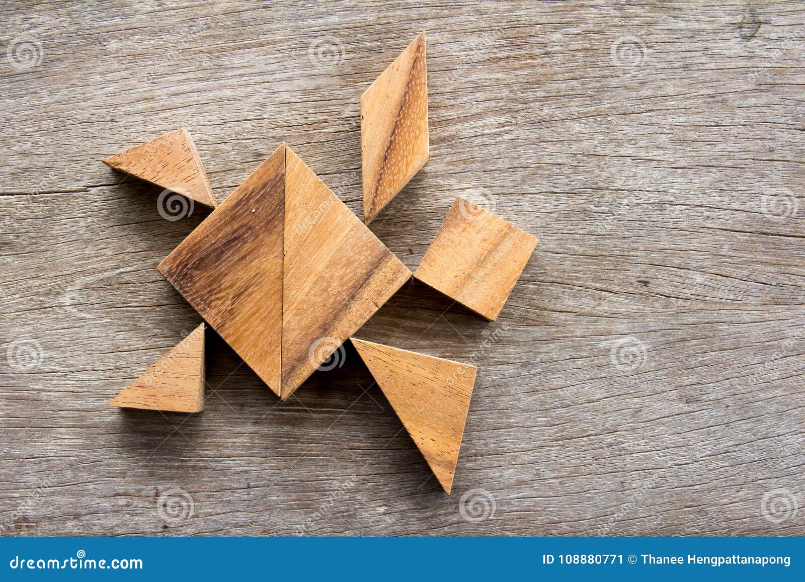 Wooden Tangram Puzzle in Turtle Shape Stock Image - Image of logic ...