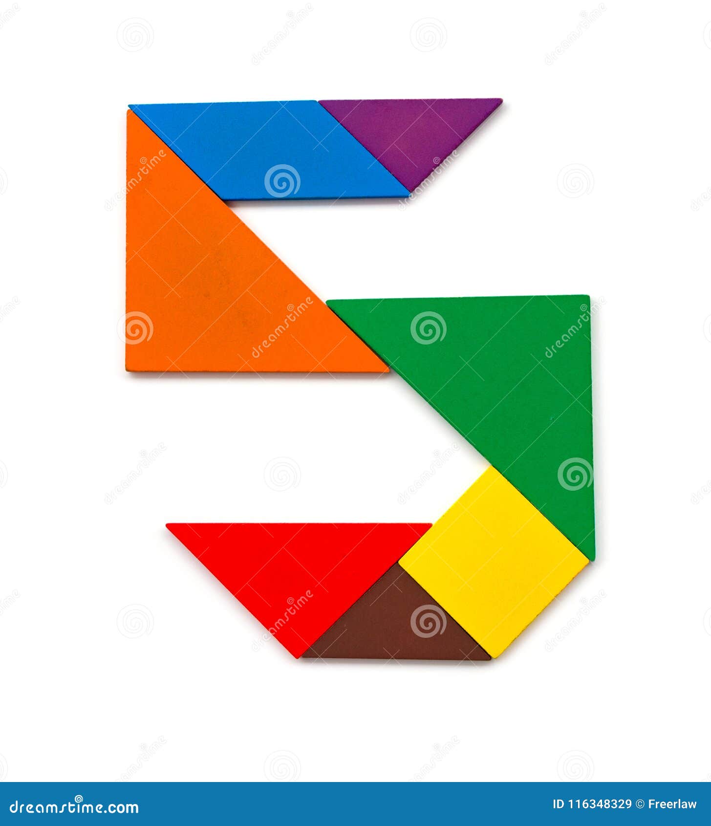 Tangram Shaped Like A Letter M On White Royalty-Free Stock Photo ...