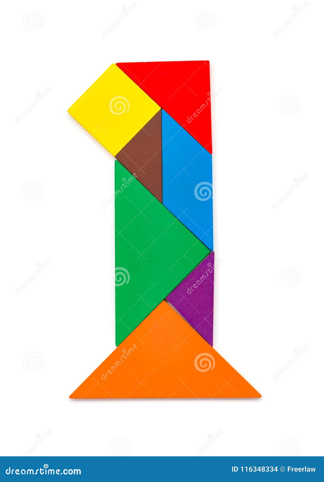 Tangram Shaped Like A Letter M On White Royalty-Free Stock Photo ...