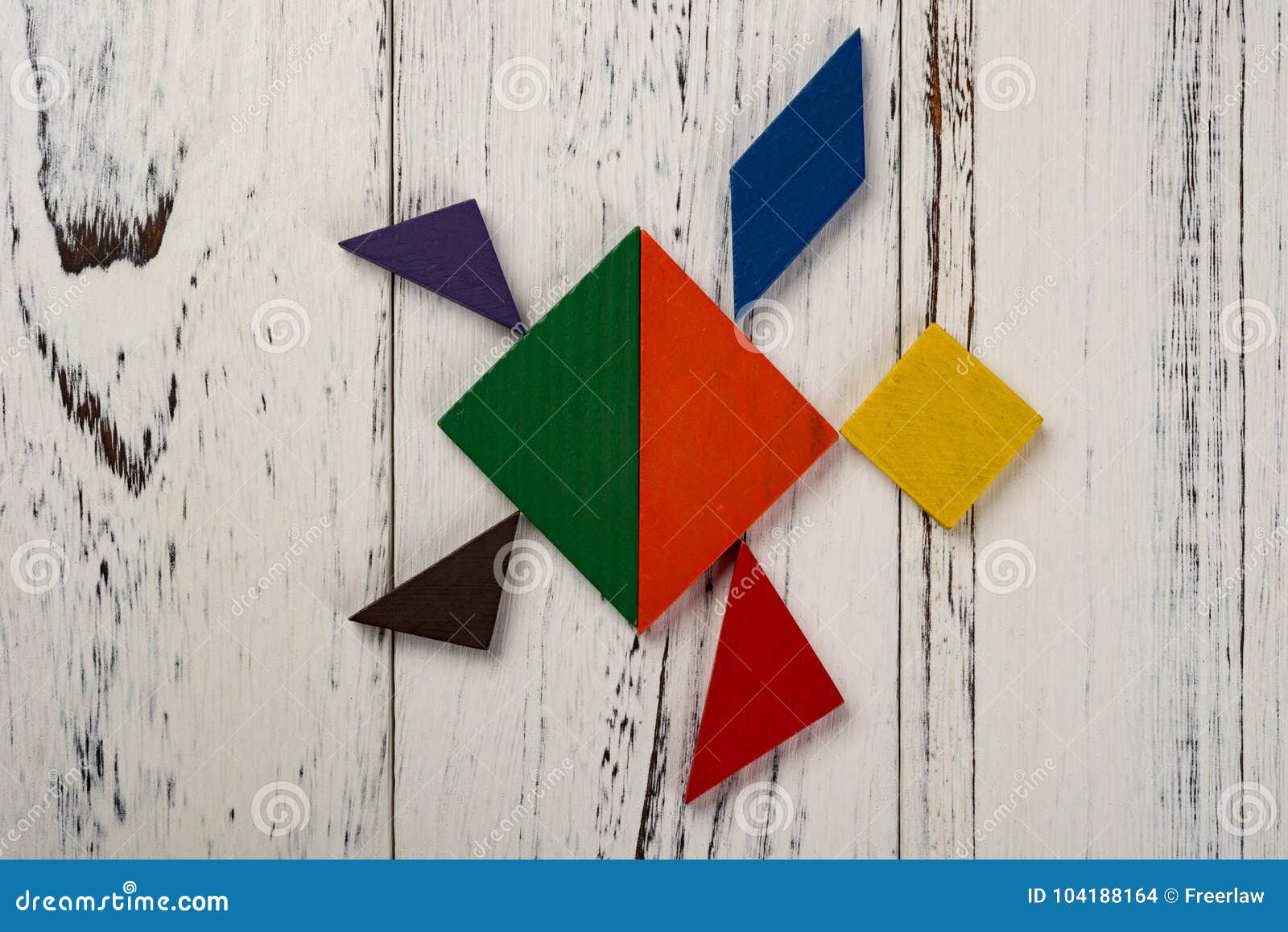 Wooden Tangram in Turtle Shape Stock Photo - Image of link, logic ...