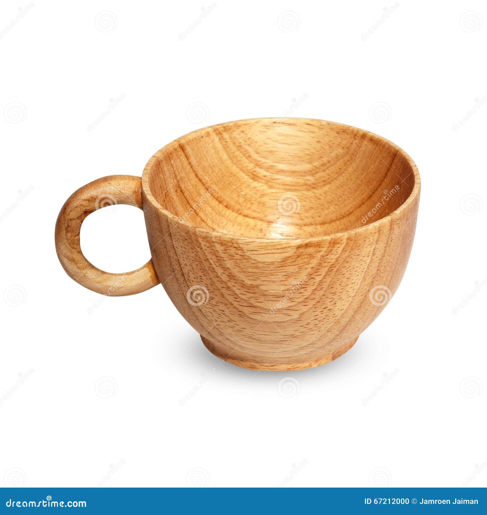 Wooden Tea Cup Isolated on White Stock Photo - Image of craft, brown ...