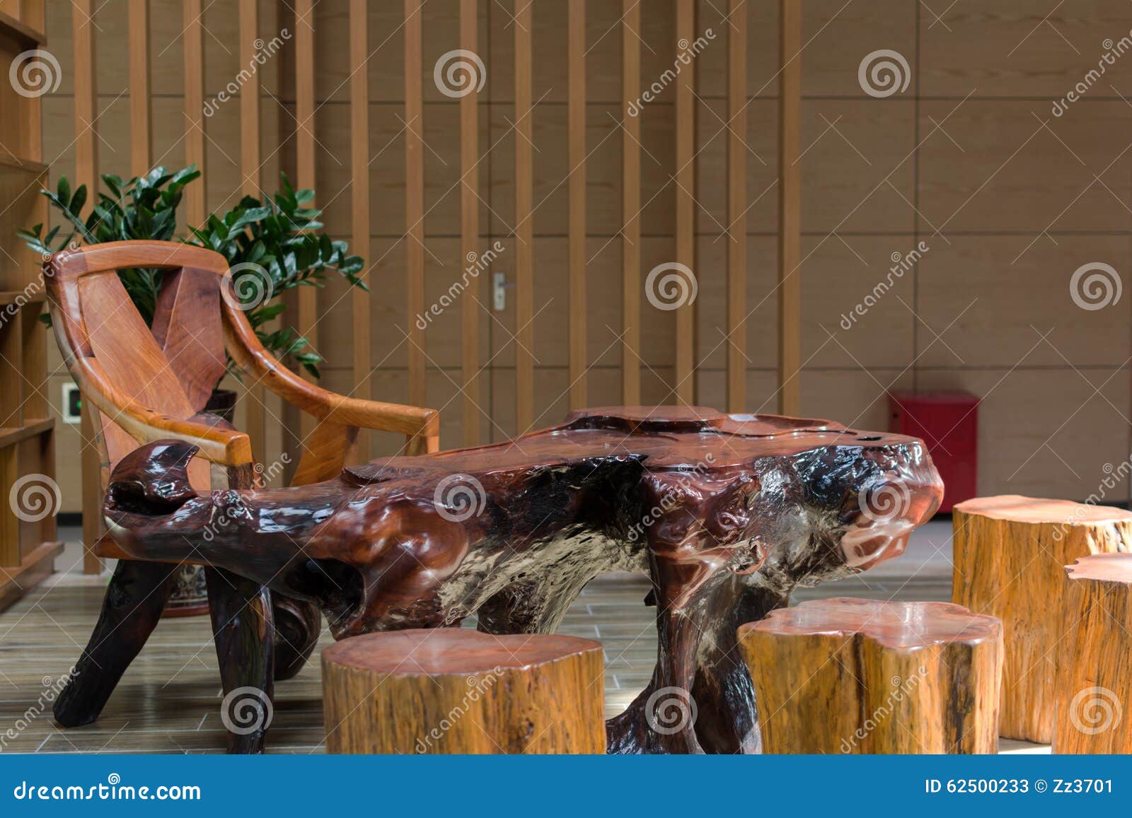 Wooden Tea Table and Chairs Stock Image - Image of drink, service: 62500233