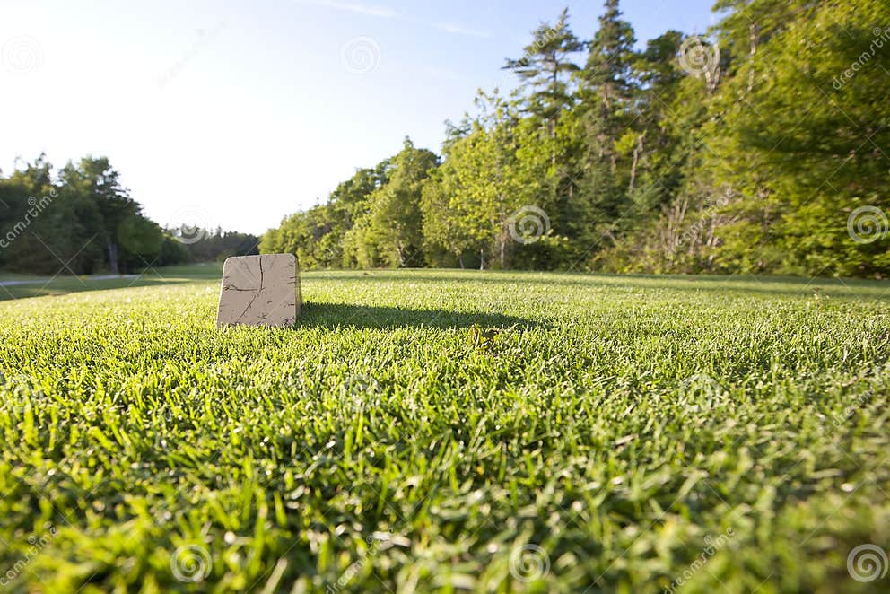 Wooden tee box stock image. Image of green, recreation - 140921023