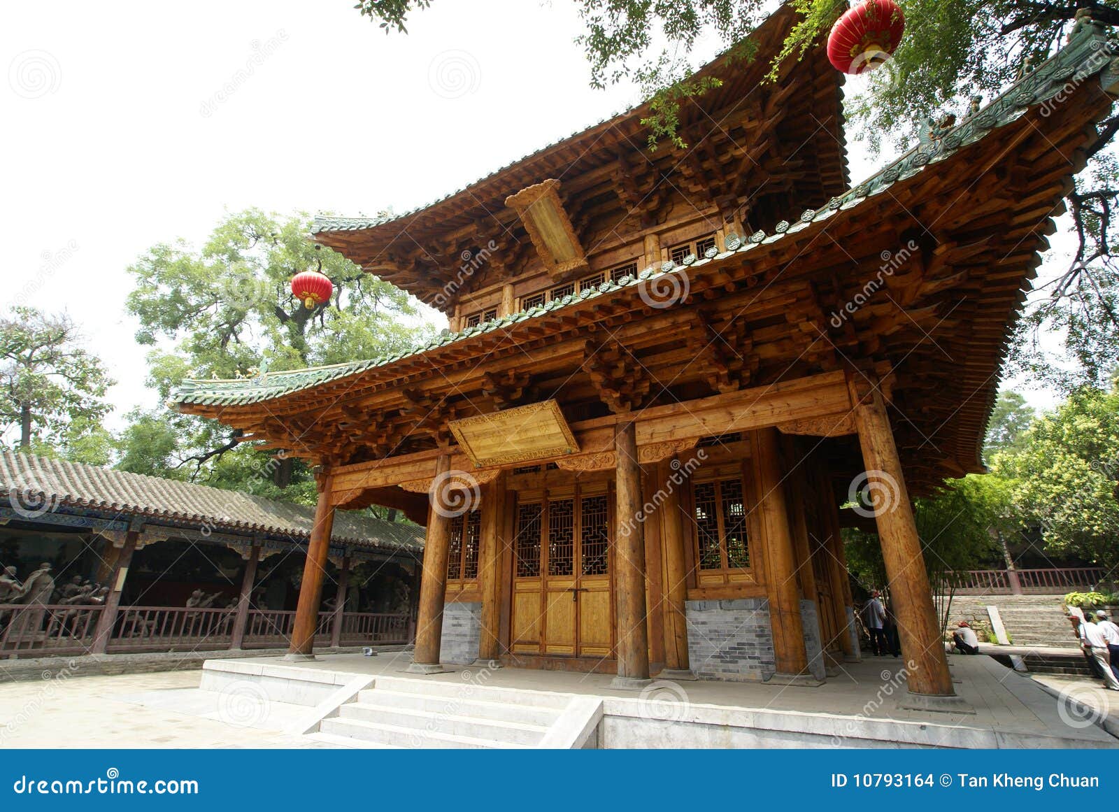 Wooden Temple stock photo. Image of vintage, craft, chinese - 10793164