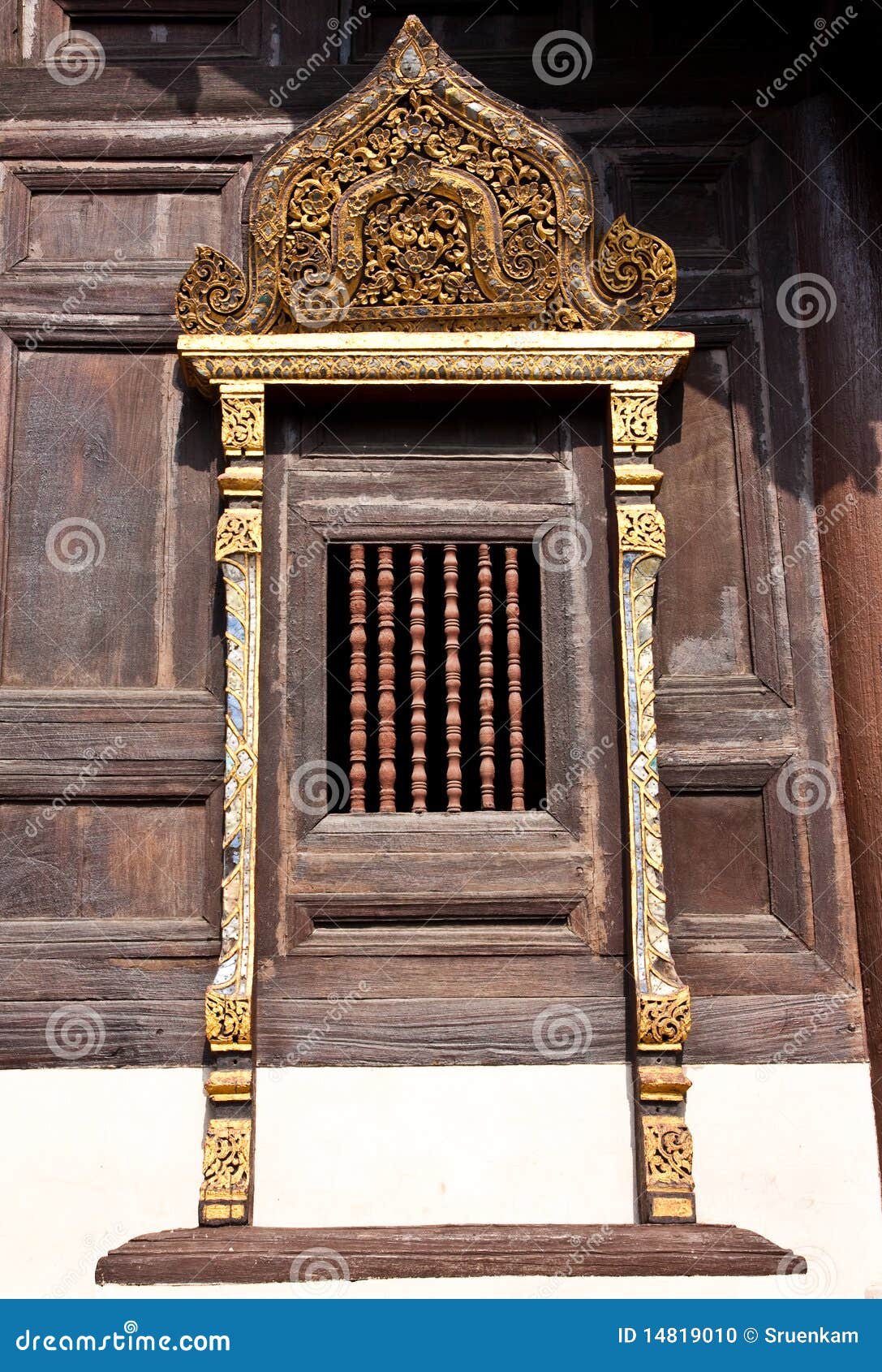 Wooden Temple Window stock photo. Image of architecture - 14819010