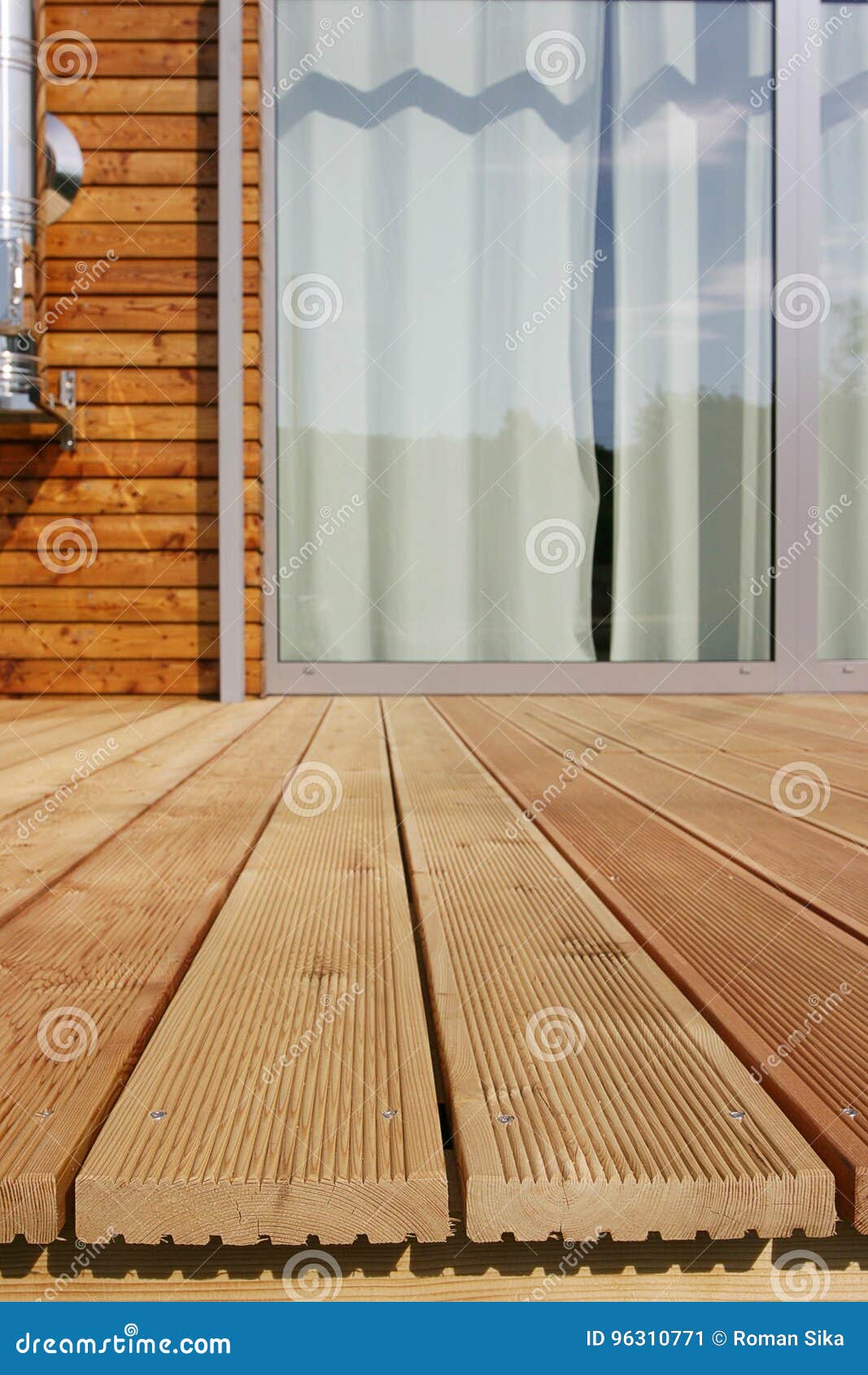 Wooden terrace stock image. Image of architecture, house - 96310771