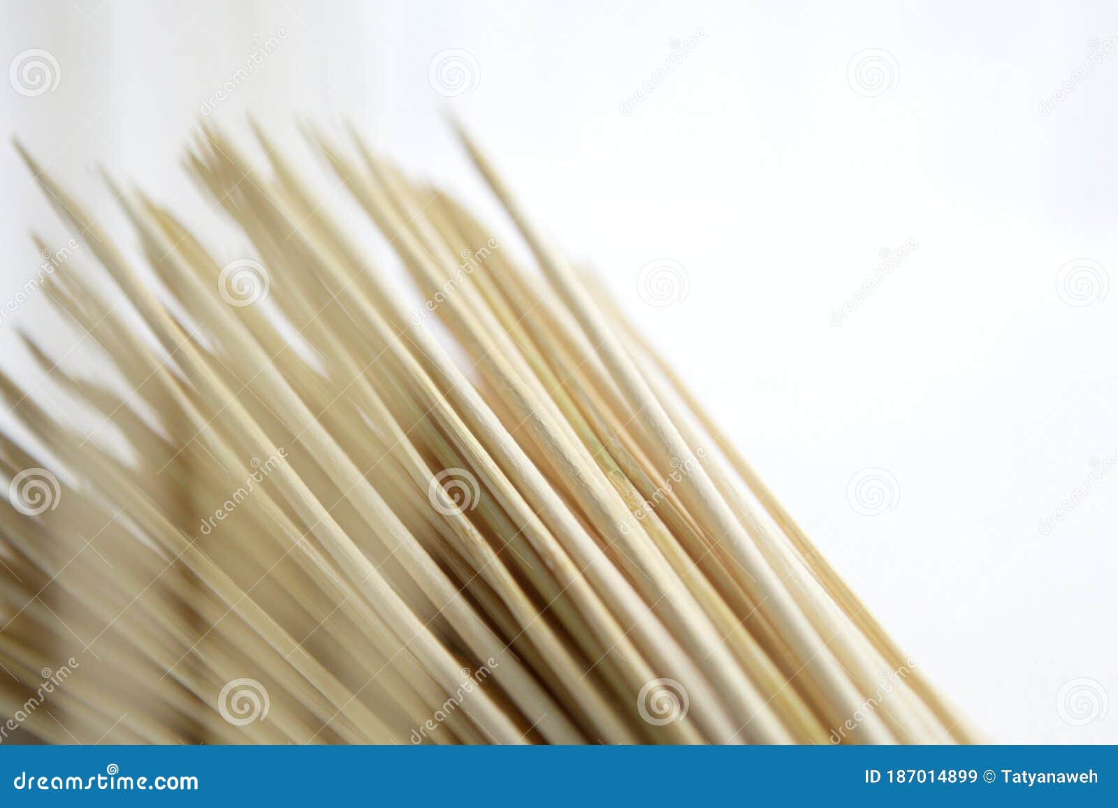 A Wooden Textural Background Is Made Of Wooden Sharp Sticks At The Left ...