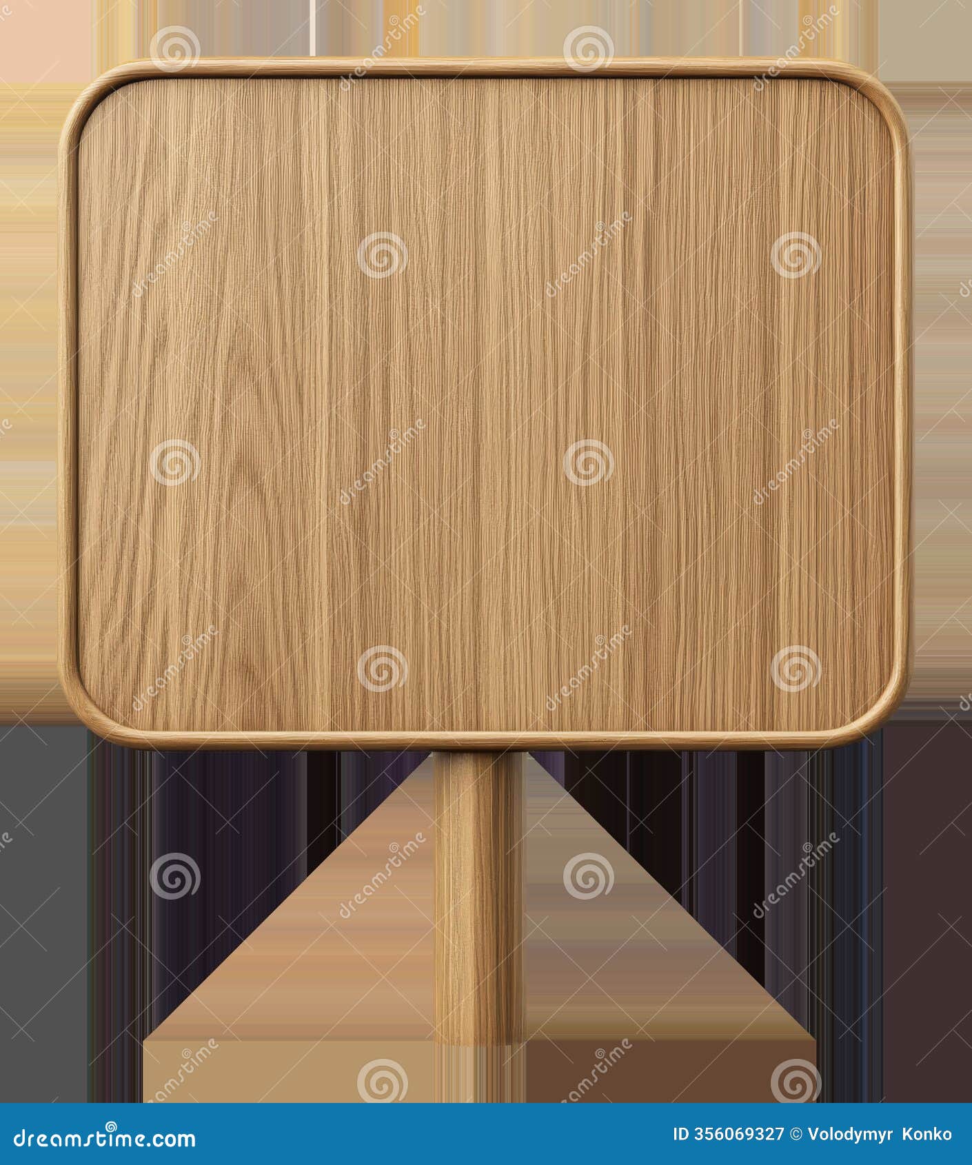 Wooden Texture Rectangular Signboard with Rounded Edges on Transparent ...