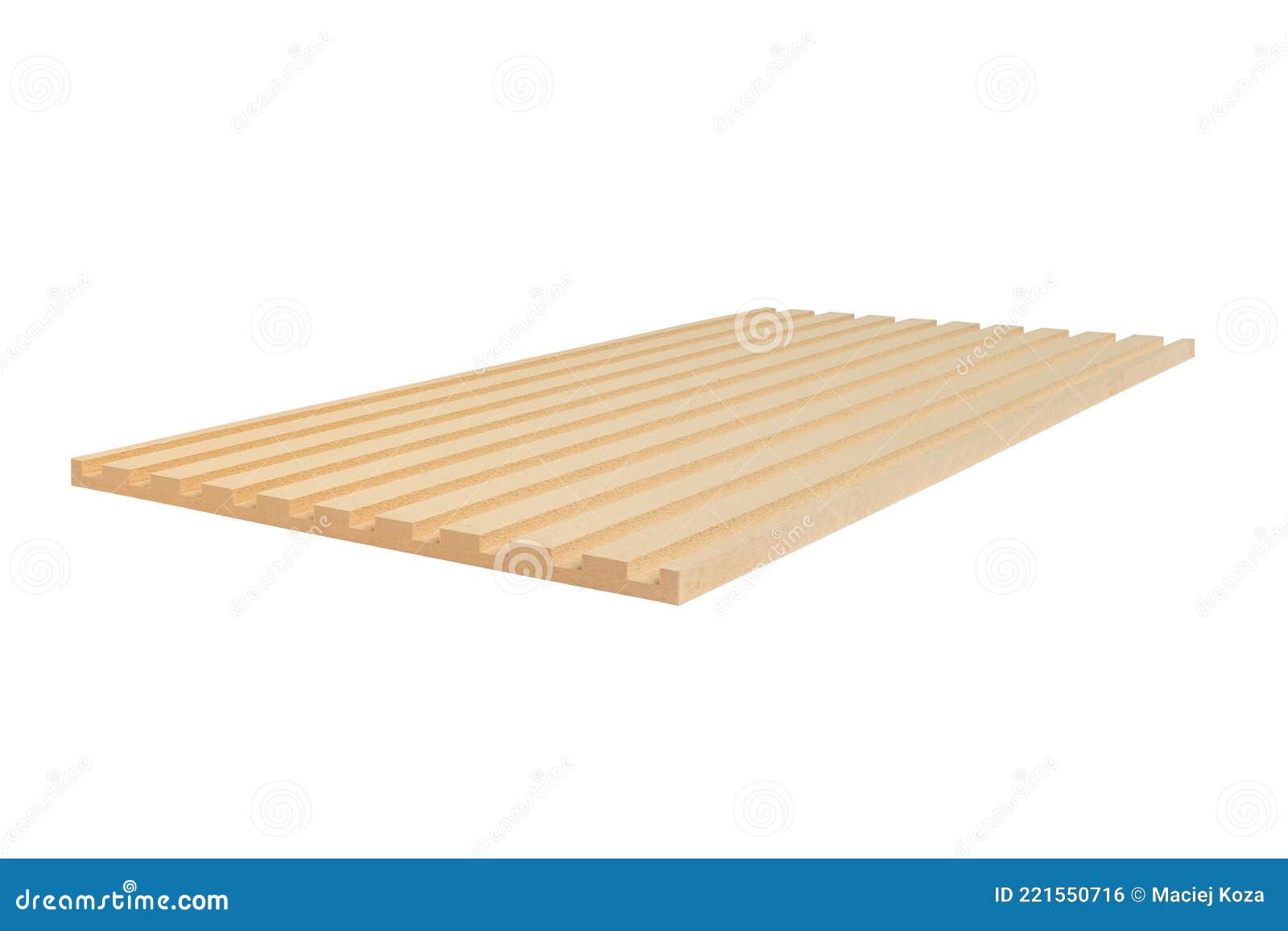 Wooden Thermal Insulation Board Isolated on a White Background Stock ...