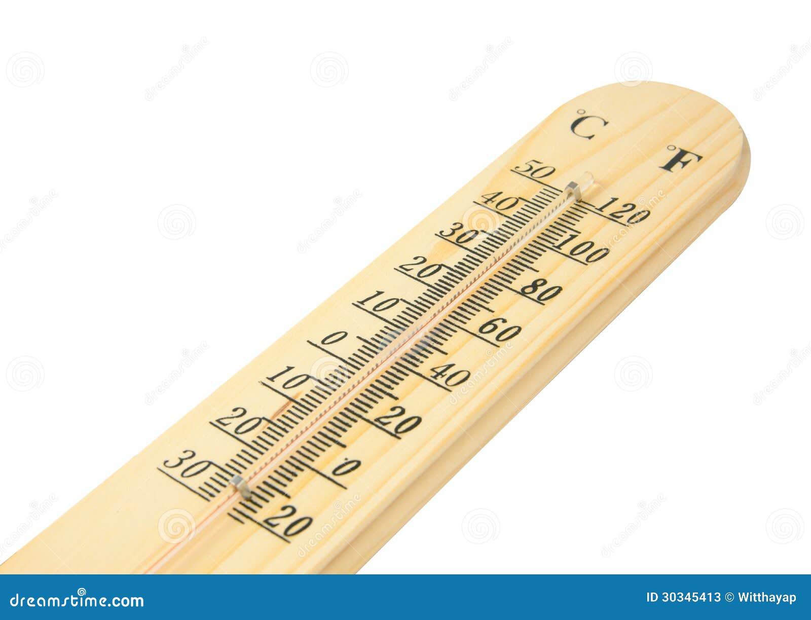 Wooden thermometer stock image. Image of thermometer - 30345413
