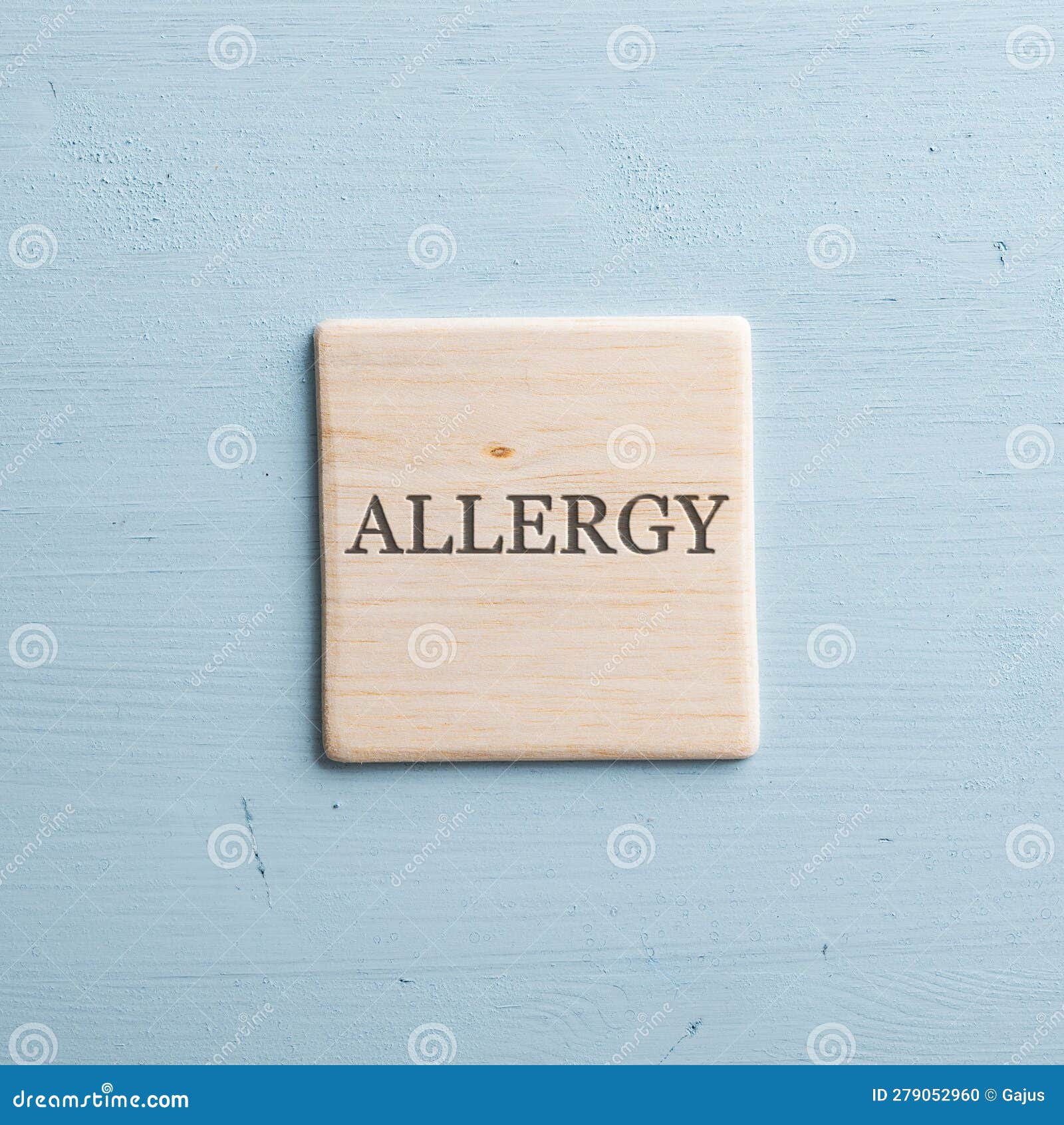 Wooden Tile with an Allergy Sign on it Stock Photo - Image of allergy ...