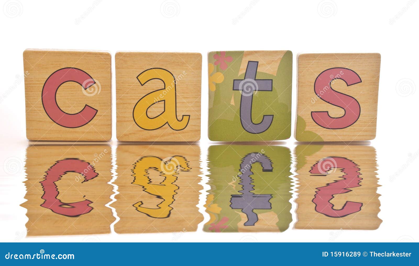 Wooden Tiles - Spelling CATS Stock Image - Image of photograph ...