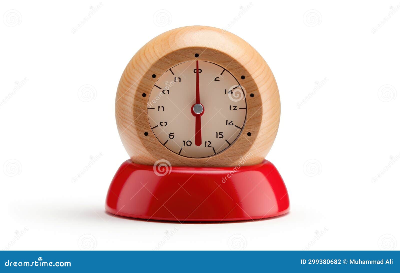 Wooden Timer on White Background Stock Illustration - Illustration of ...