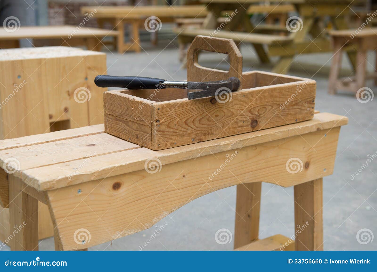 Wooden toolkit at school stock photo. Image of classroom - 33756660