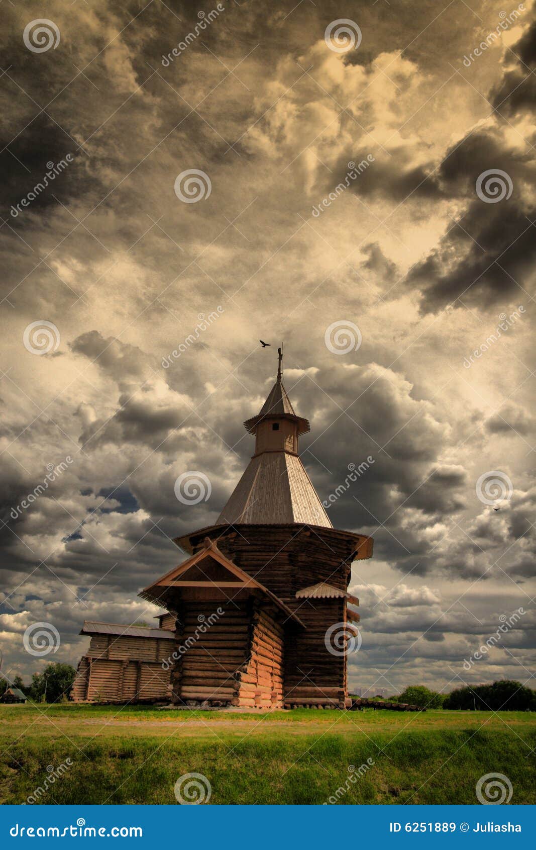 Wooden tower stock image. Image of cathedral, ancient - 6251889