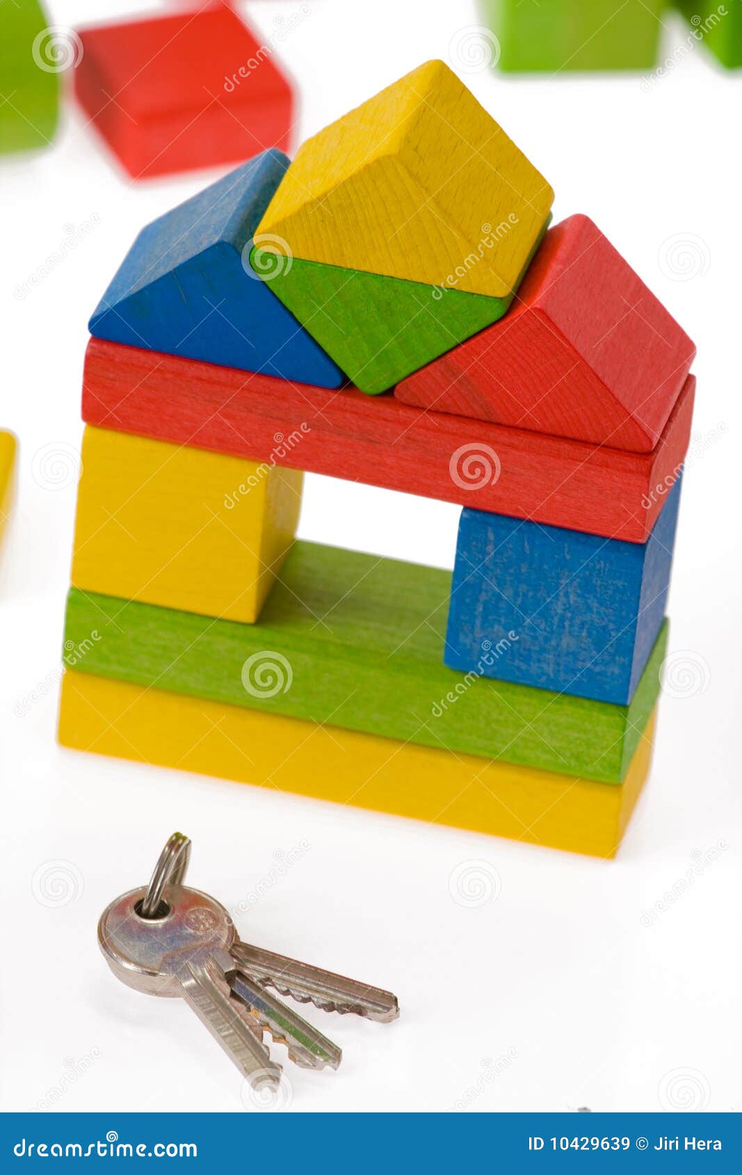 Wooden toy blocks and keys stock image. Image of cubes - 10429639
