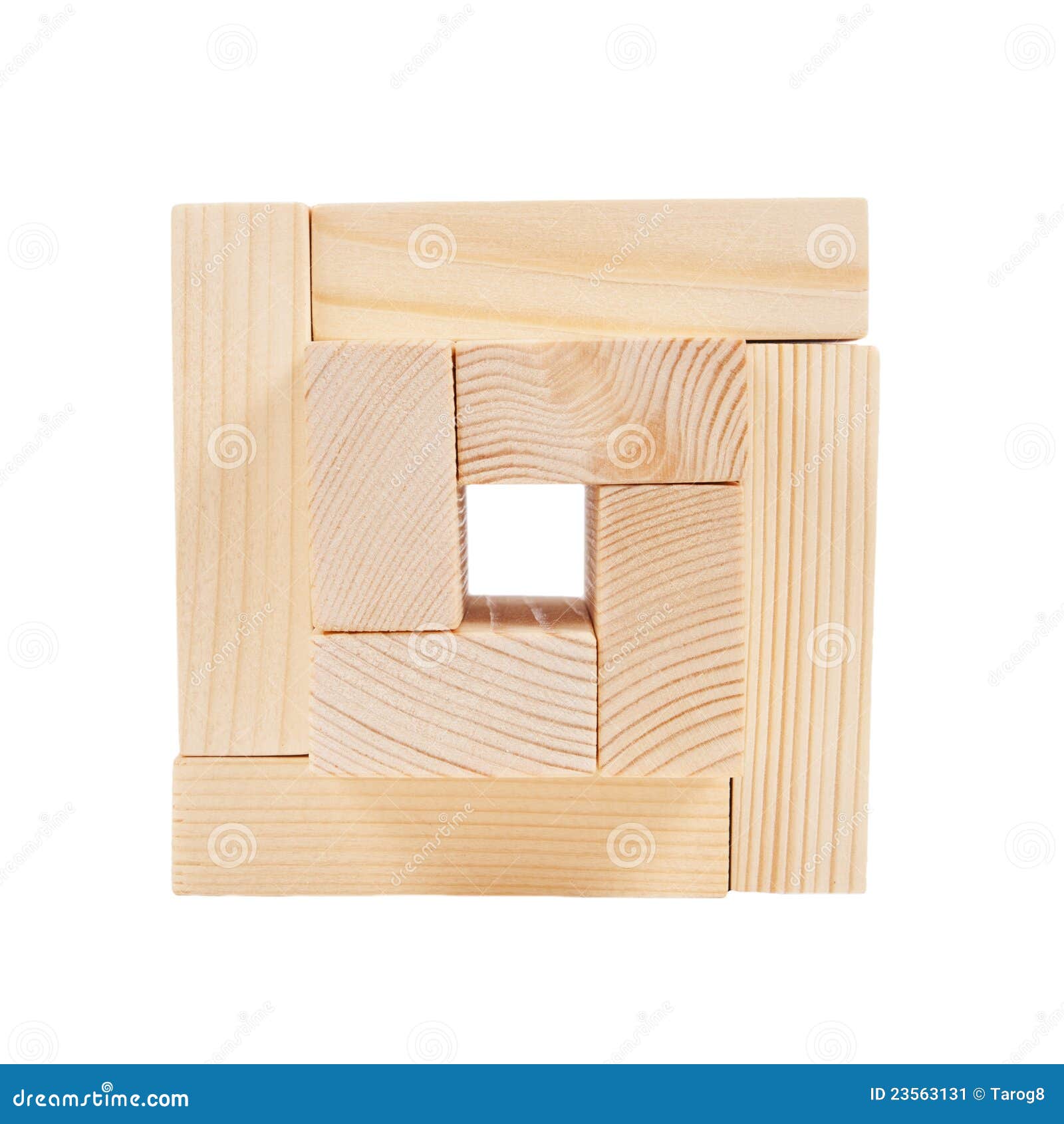 Wooden Toy Rectangle Blocks Isolated on White Stock Image - Image of ...
