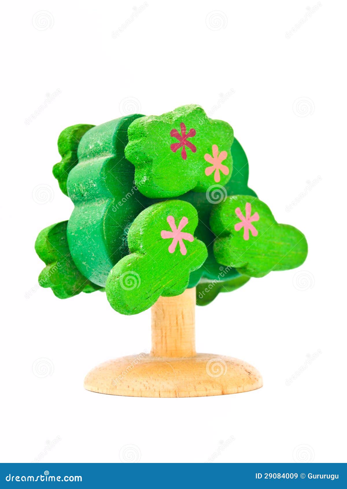 A Wooden Toy Tree Isolated on White Background Stock Image - Image of ...