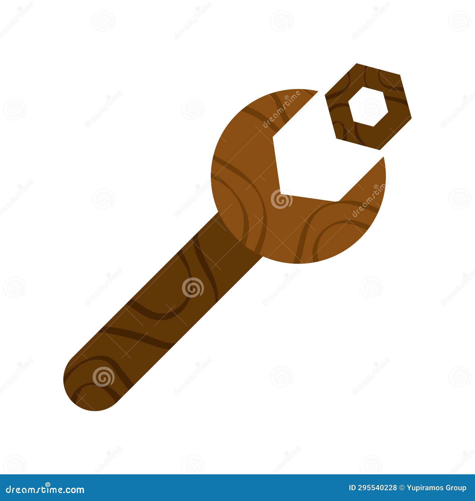 Wooden toy wrench stock vector. Illustration of childhood - 295540228