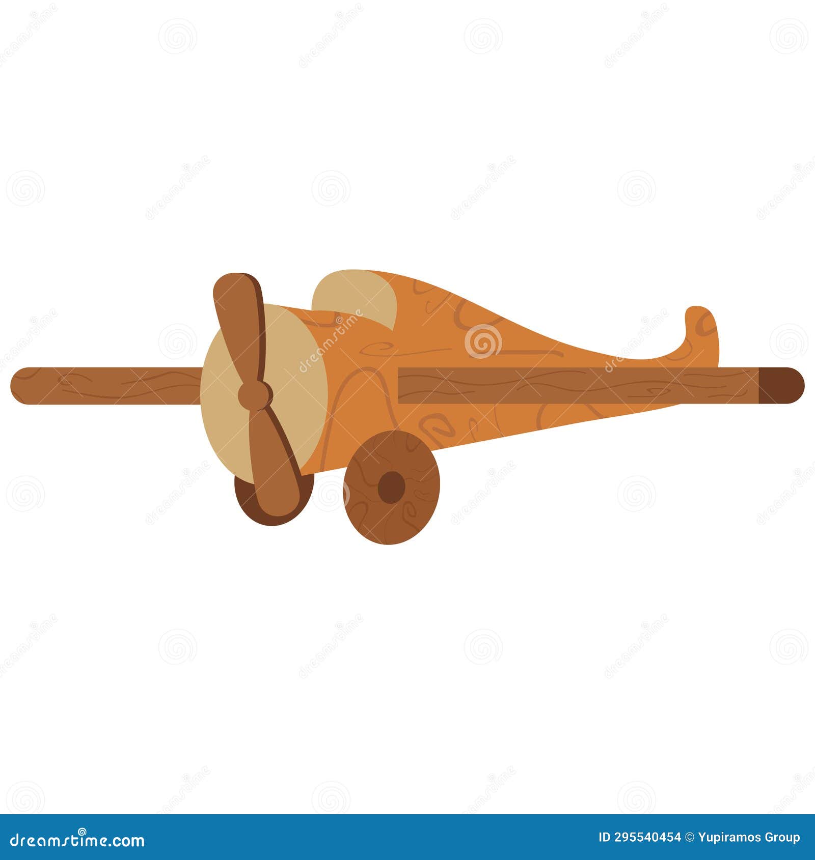Wooden toys airplane stock vector. Illustration of isolated - 295540454