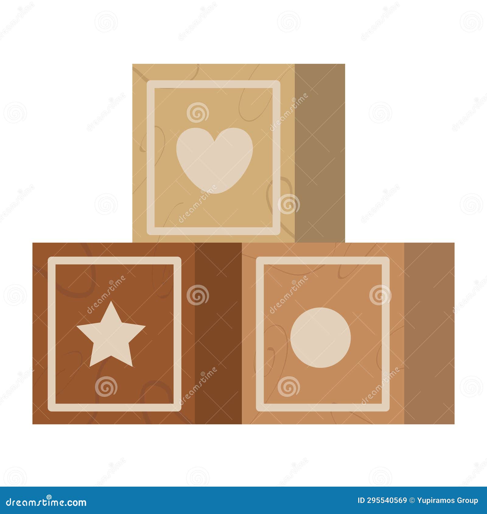 Wooden toys cubes stock illustration. Illustration of cubes - 295540569