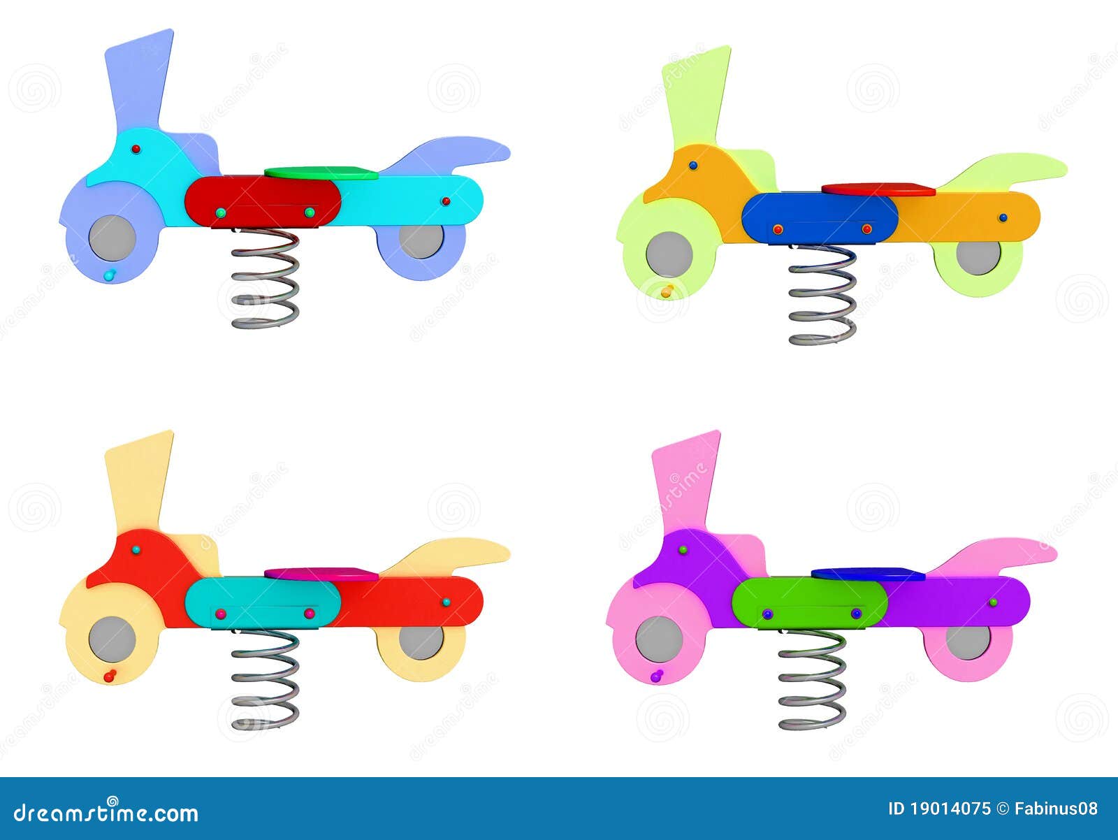 Wooden toys on springs stock image. Image of closeup - 19014075