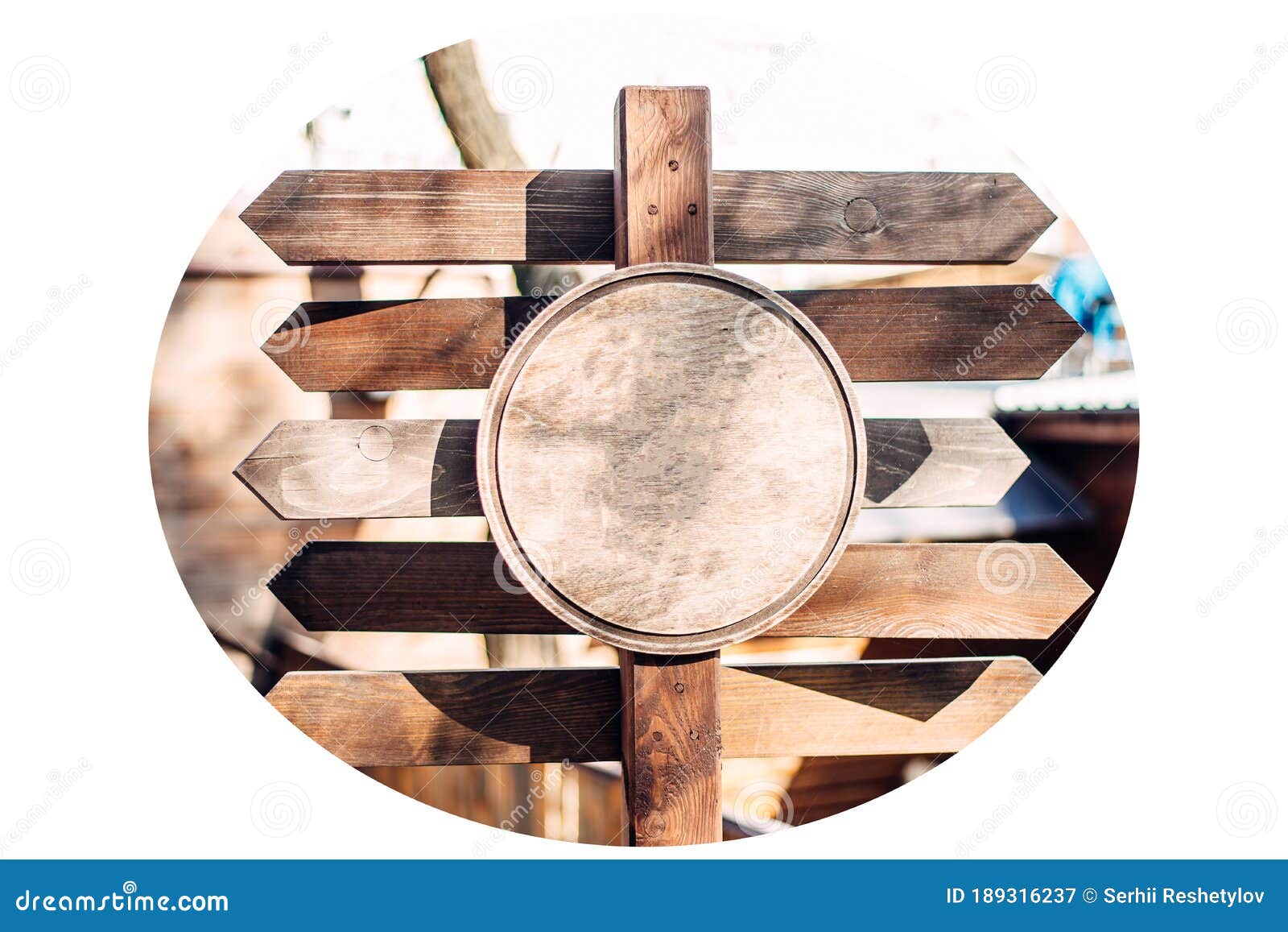 Wooden Track Pointer on the Road in the Woods Sunny Summer Stock Image ...