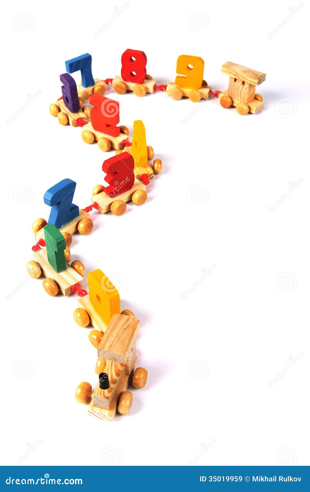 Wooden train with numbers stock image. Image of smiling - 35019959