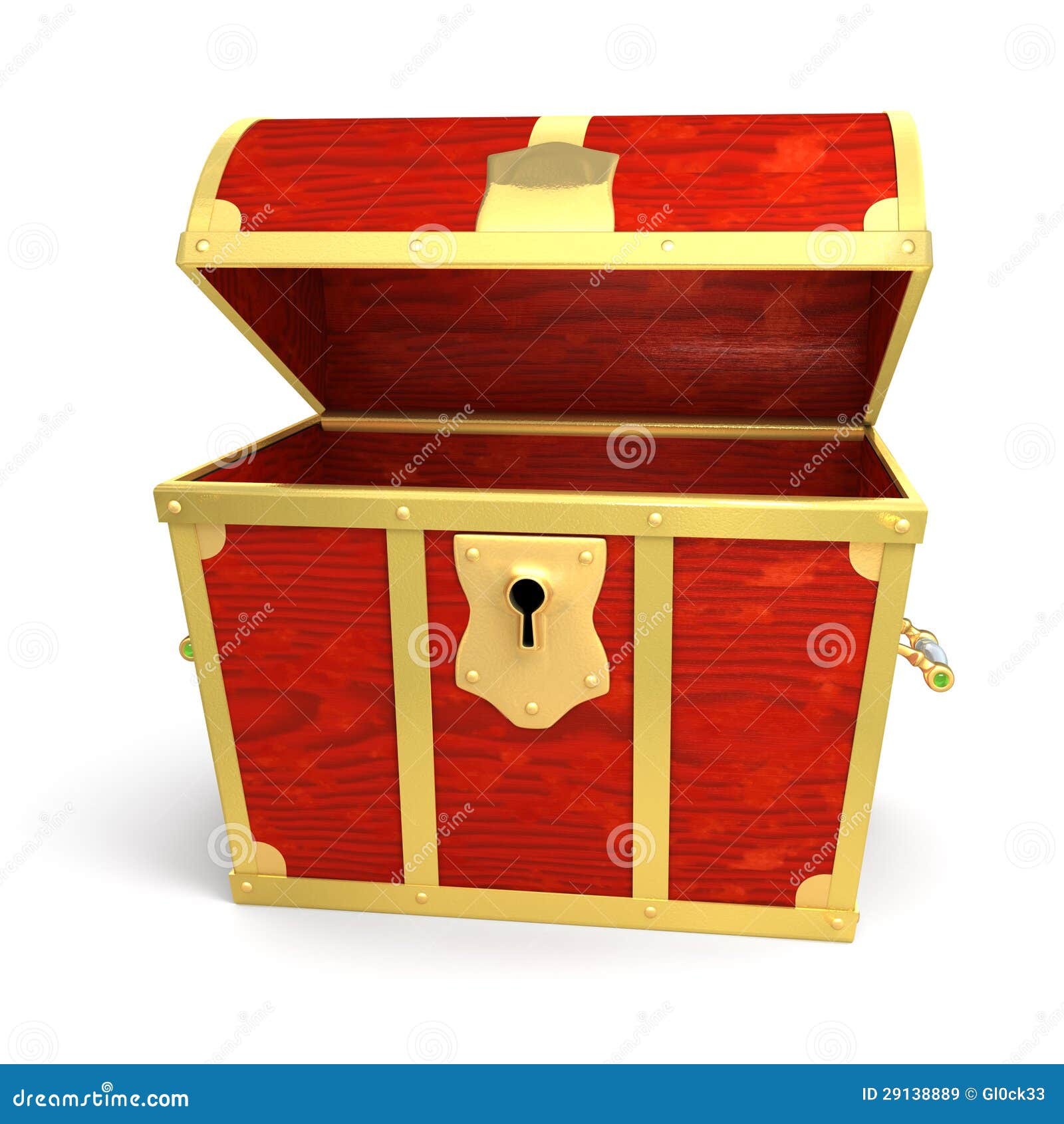 Wooden Treasure Chest With Iron Straps And Hinges Stock Photography ...