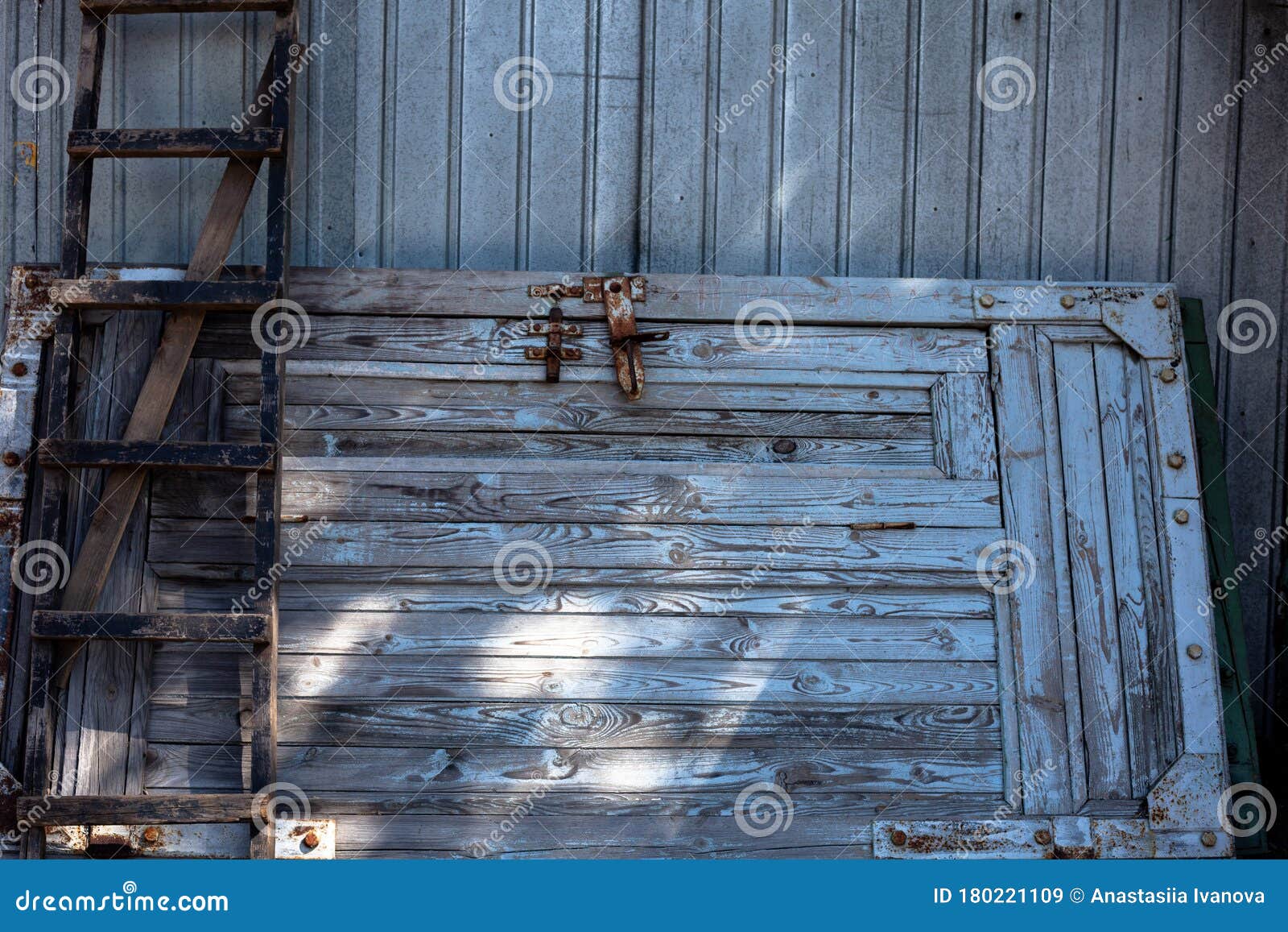 Wooden Tree with a Rusty Lock. Stock Image - Image of dark, abstract ...