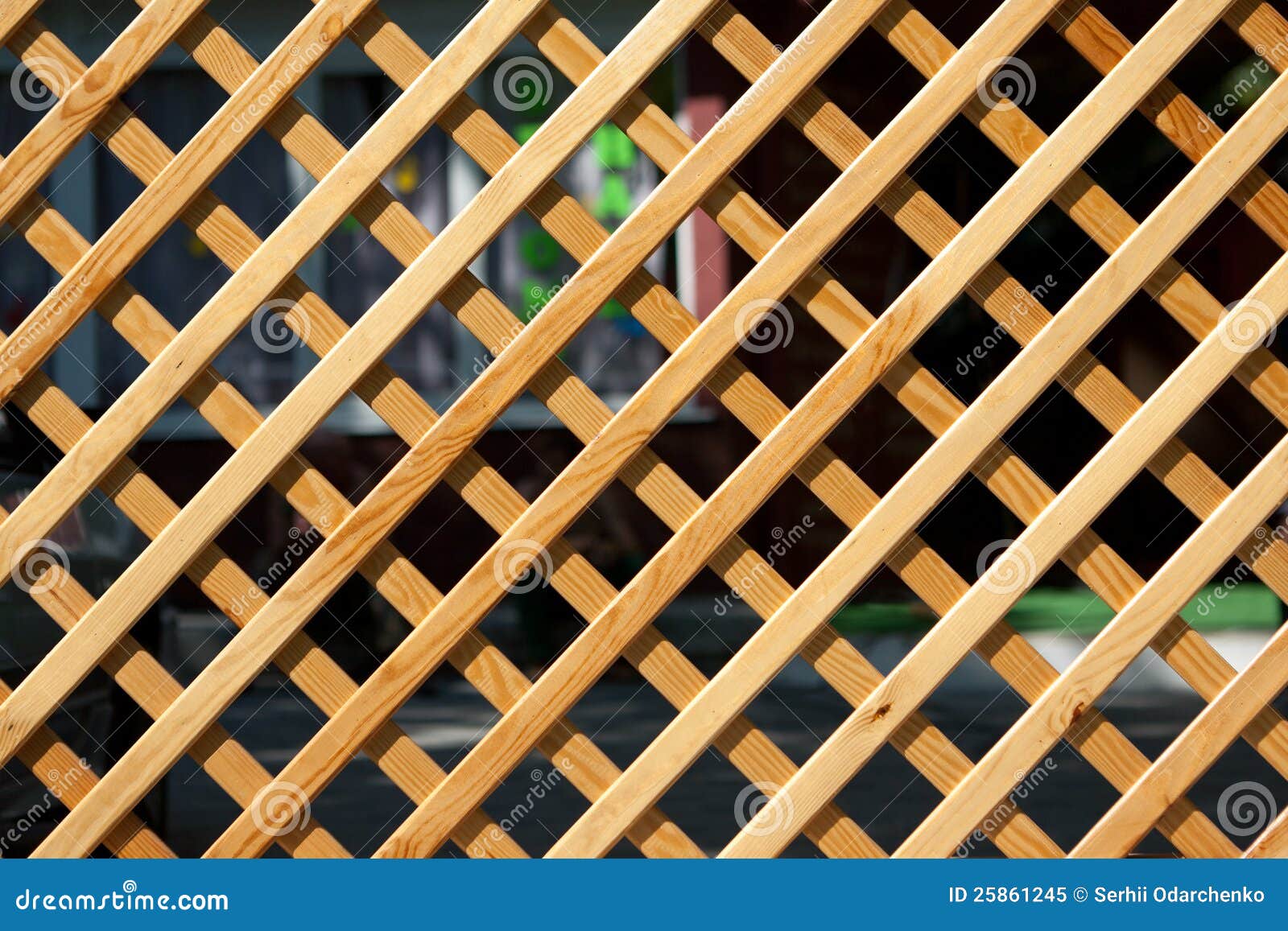 Wooden Trellised Fence from a Pine Stock Image - Image of wooden ...