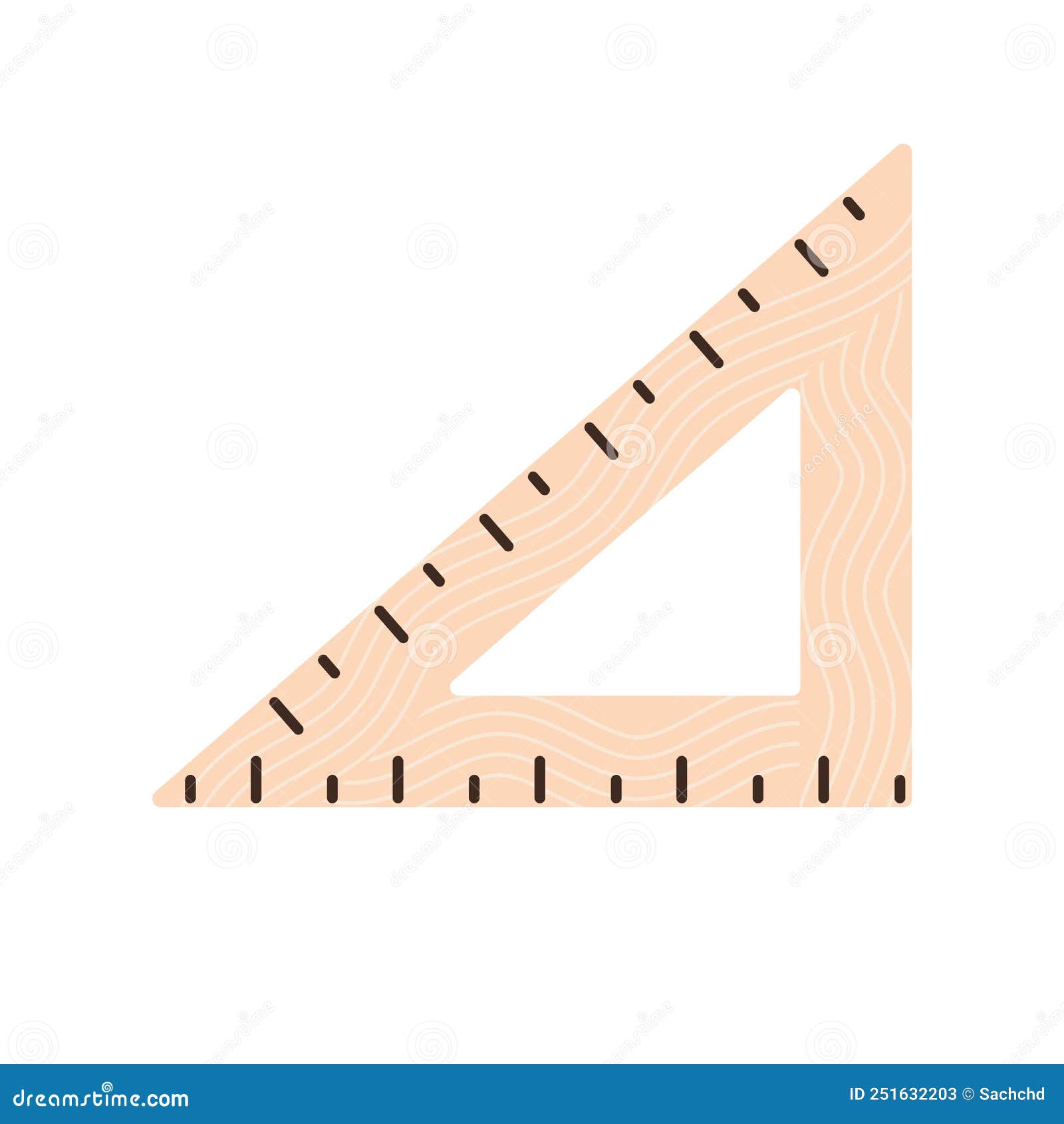 Triangle Ruler Isolated on White Stock Vector - Illustration of angle ...