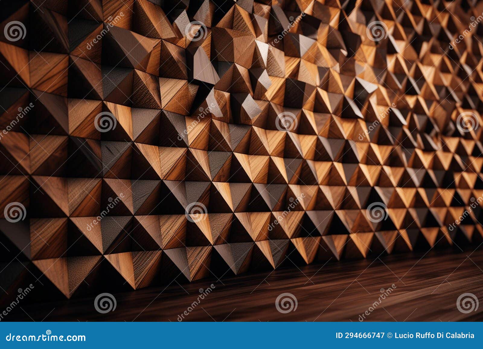 Wooden triangle wall stock illustration. Illustration of tiles - 294666747