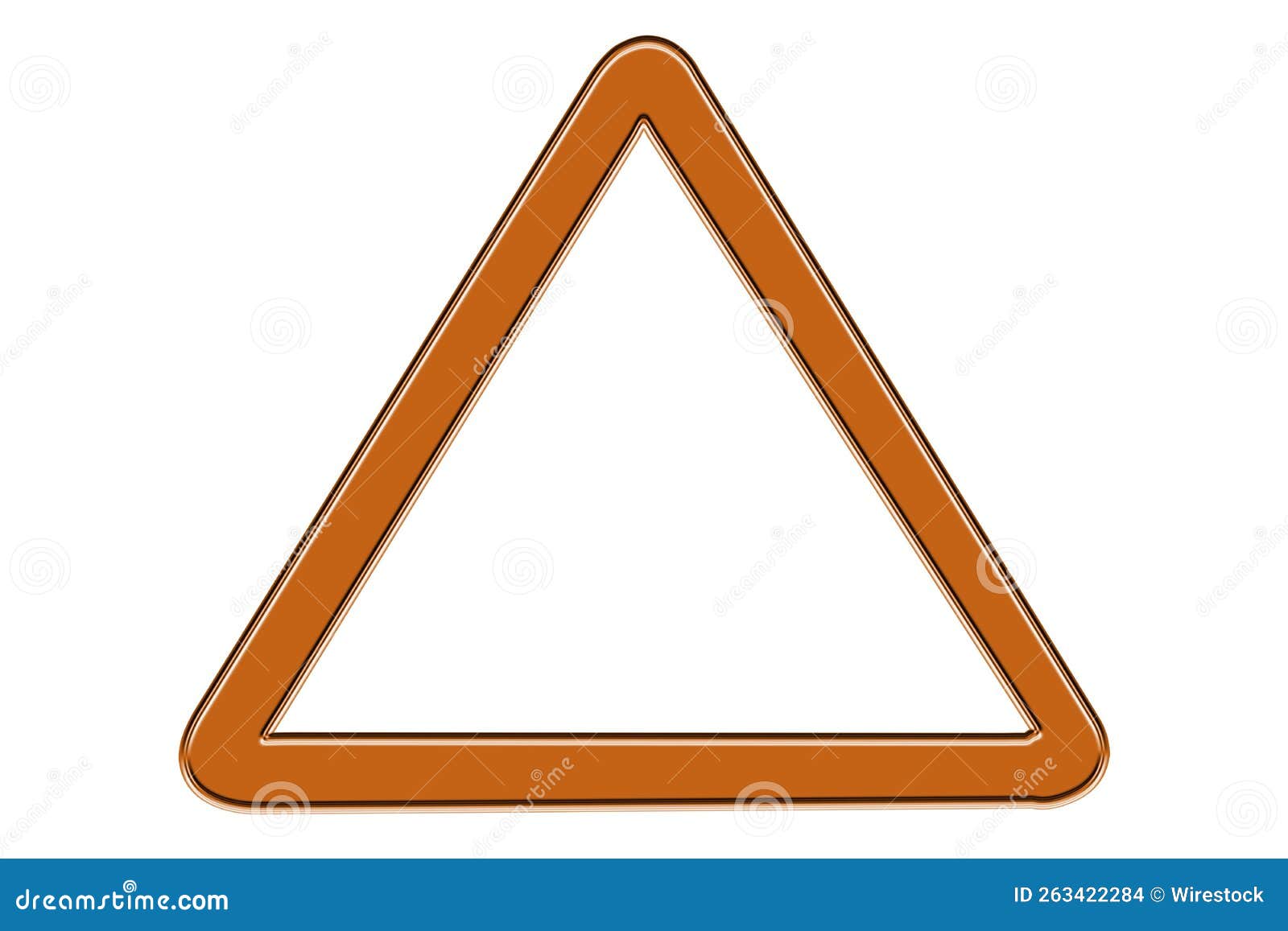 Wooden Triangular Shaped Frame Isolated on Plain White Background Stock ...