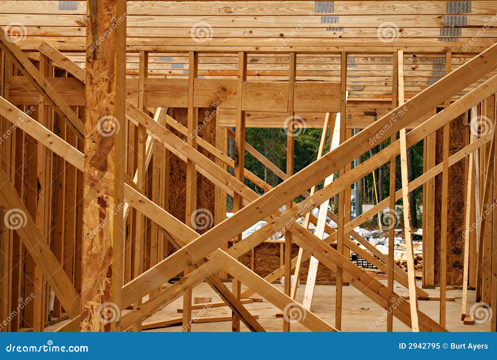 Wooden truss stock image. Image of roofing, joists, project - 2942795