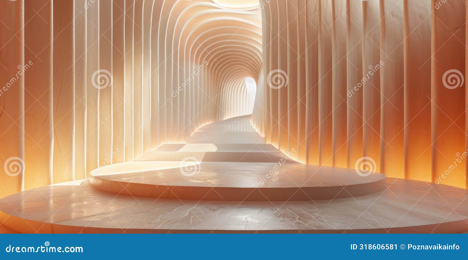 A Wooden Tunnel with a Beam of Light Passing through it Stock Image - Image of perspective ...