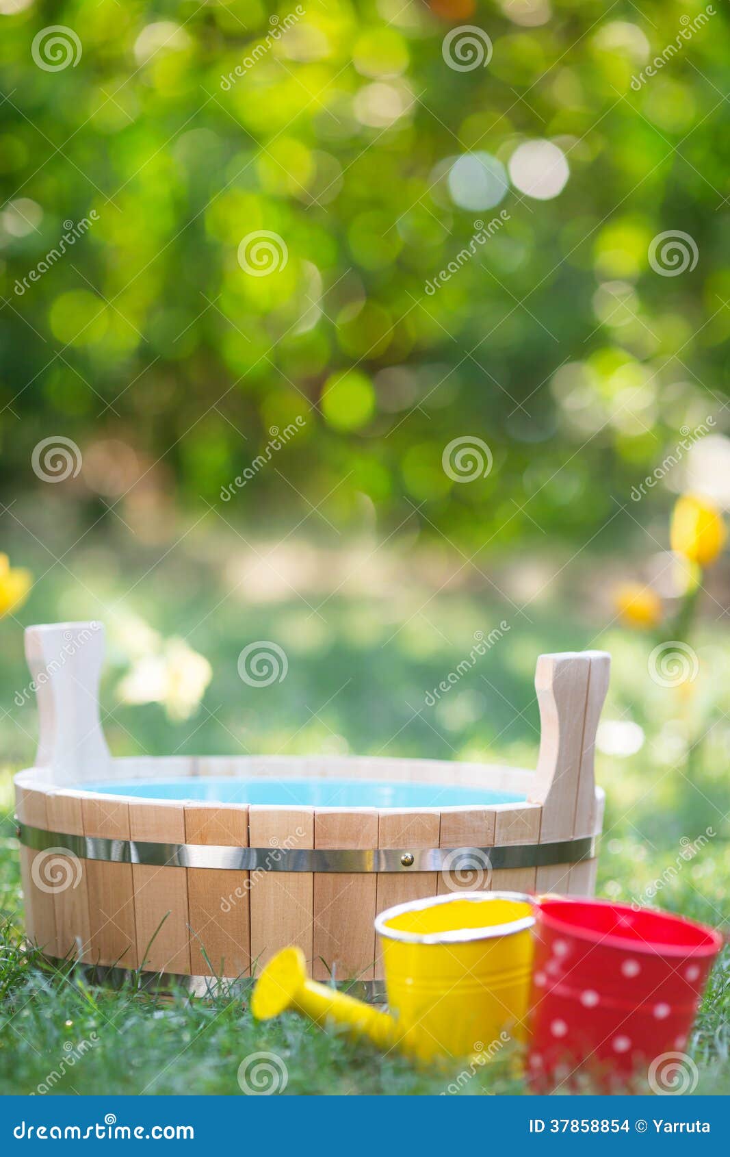 Wooden vat outdoors stock photo. Image of childrens, basin - 37858854
