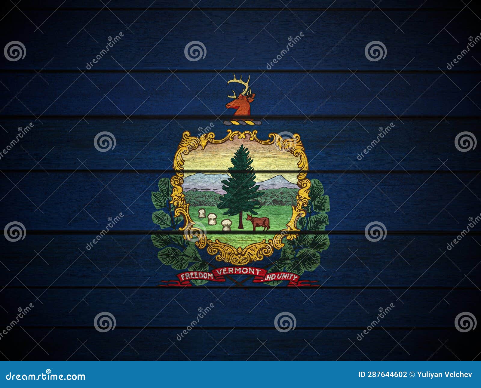 Wooden Vermont flag stock illustration. Illustration of vermont - 287644602