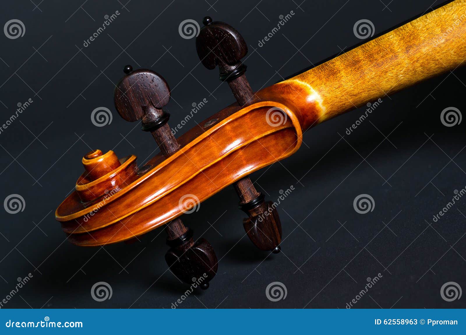 Wooden violin head stock image. Image of black, melody - 62558963