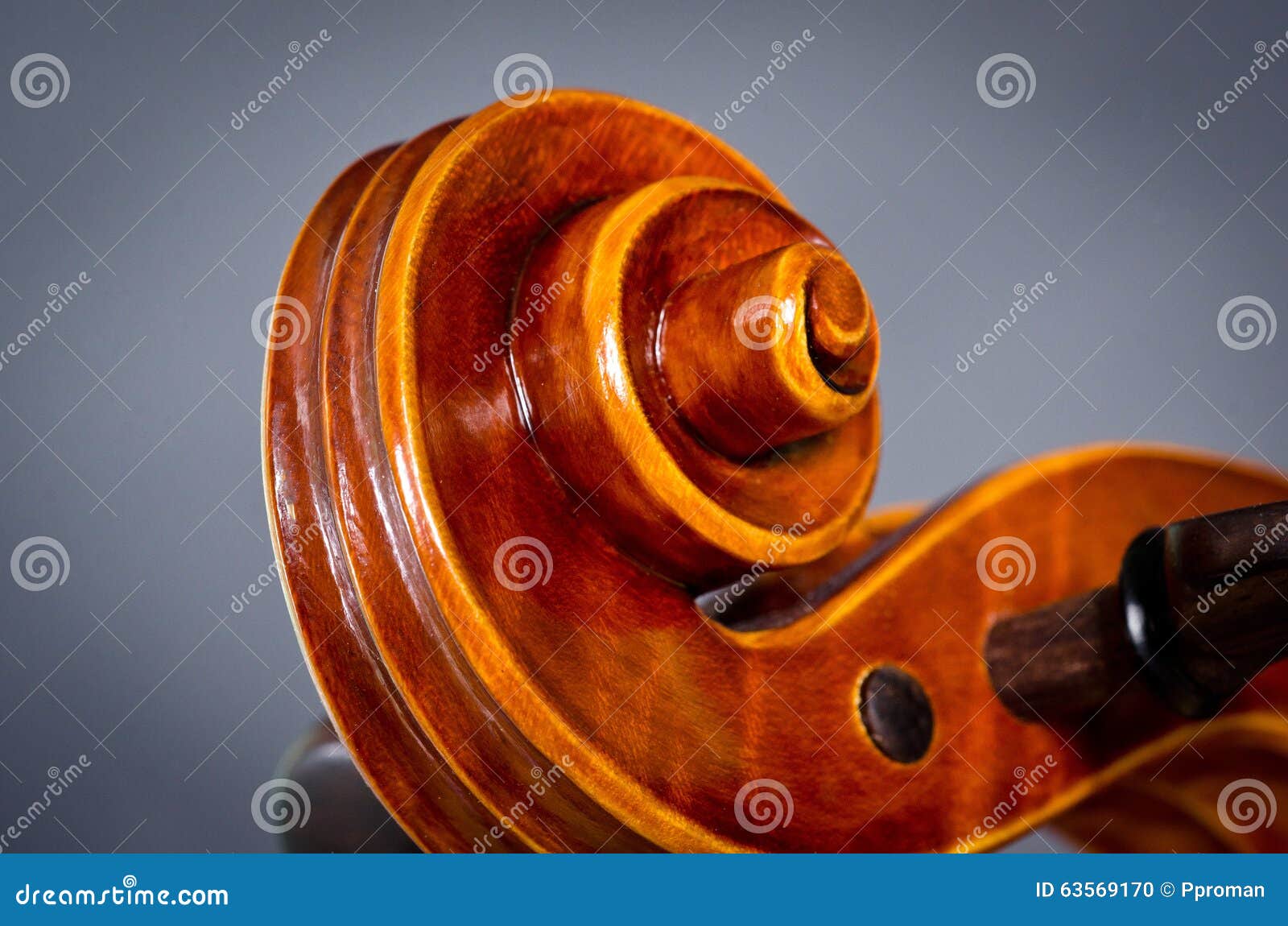 Wooden violin head stock photo. Image of closeup, instrument - 63569170