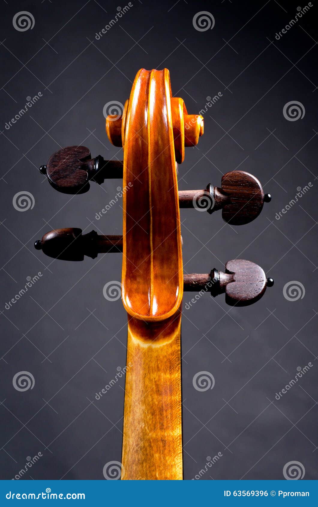 Wooden violin head stock photo. Image of retro, musical - 63569396