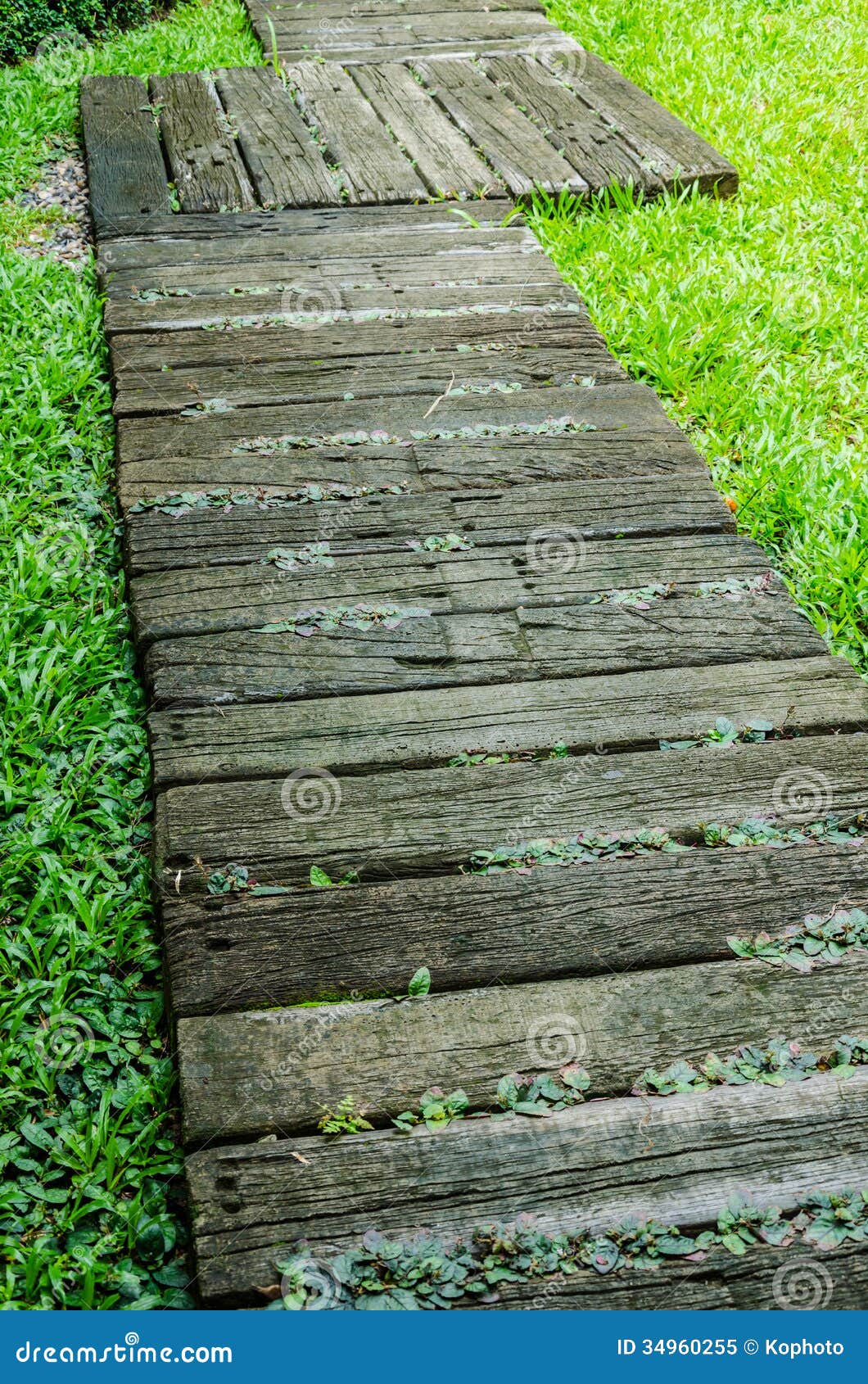 The wooden walk path stock image. Image of brick, architecture - 34960255