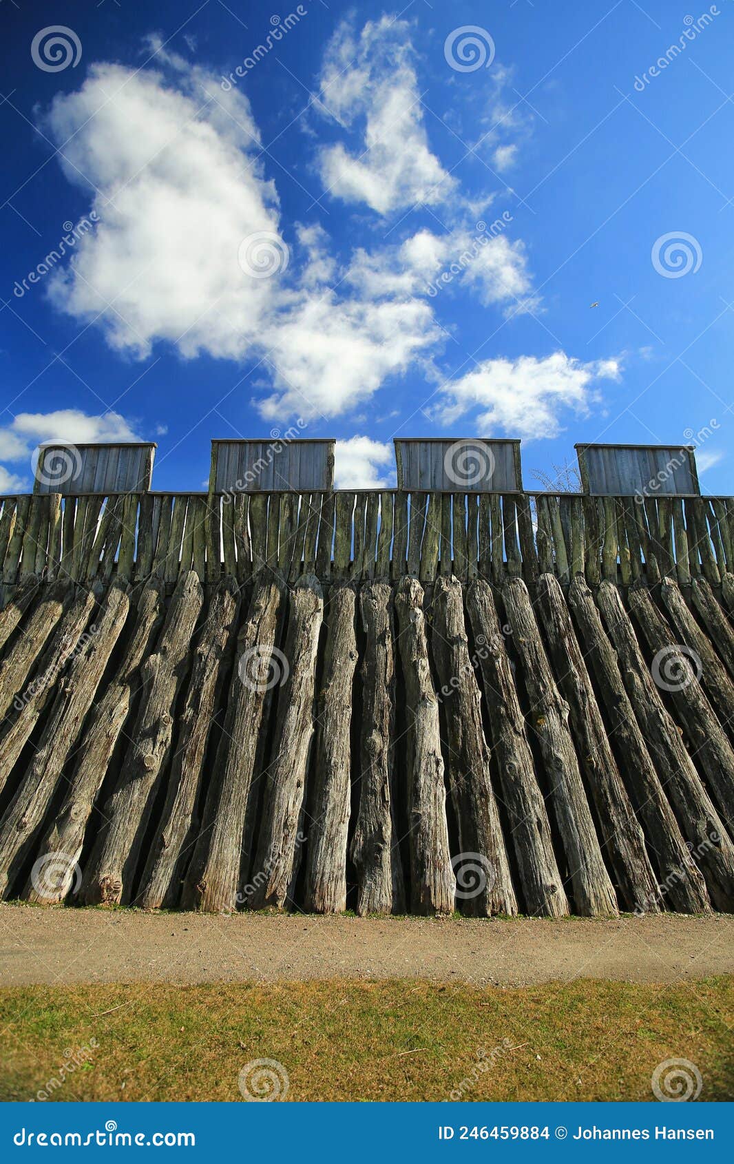 Wooden Wall of the Castle of Trelleborg in Sweden Stock Photo - Image ...