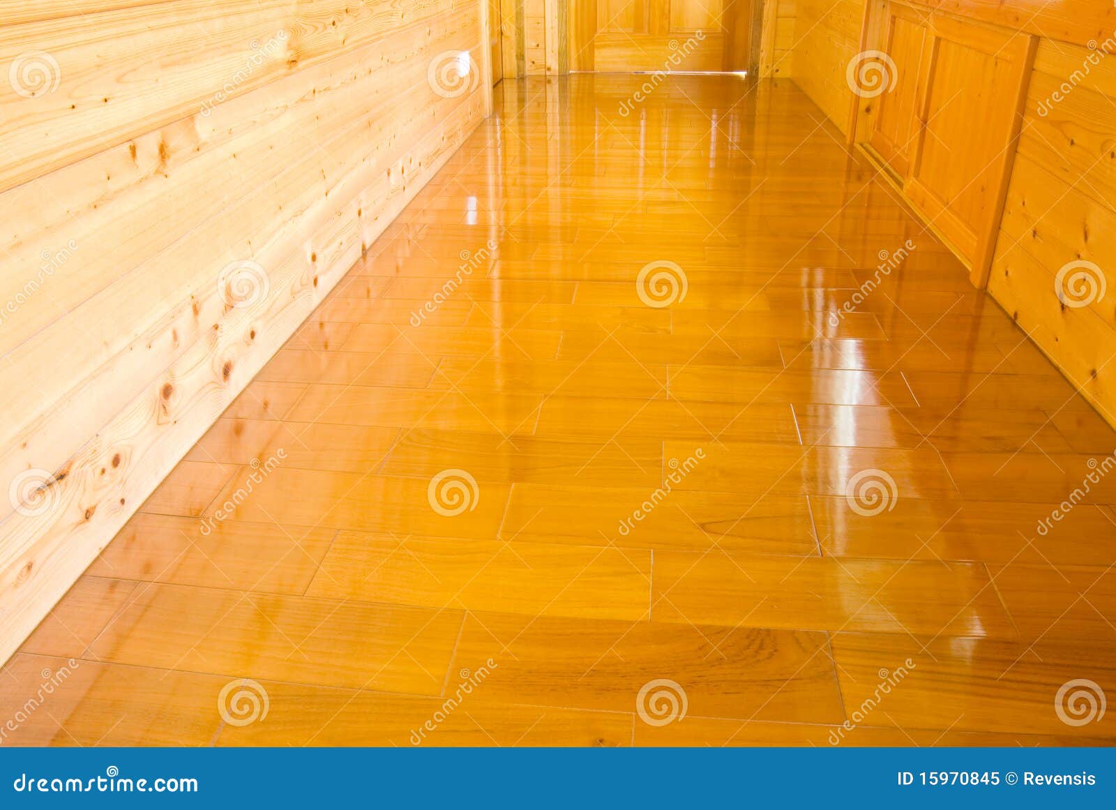 Wooden wall and floor stock image. Image of modern, blank - 15970845
