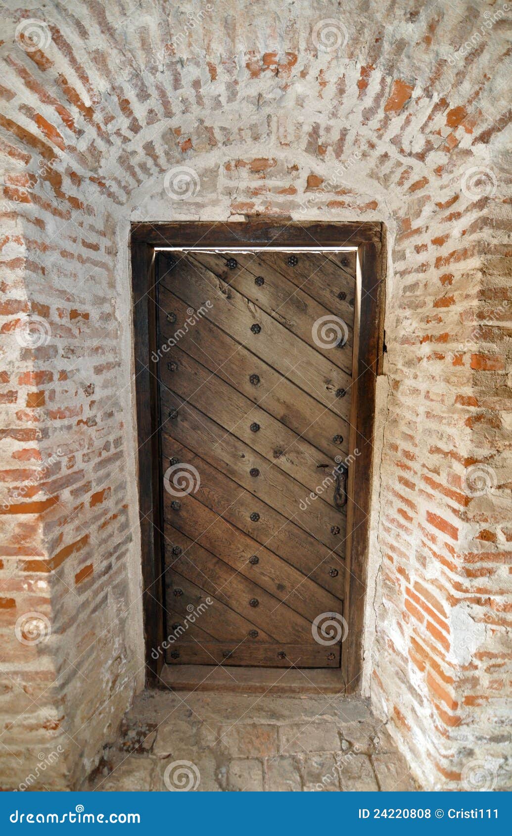Wooden wall gate stock photo. Image of brickwork, fortress - 24220808