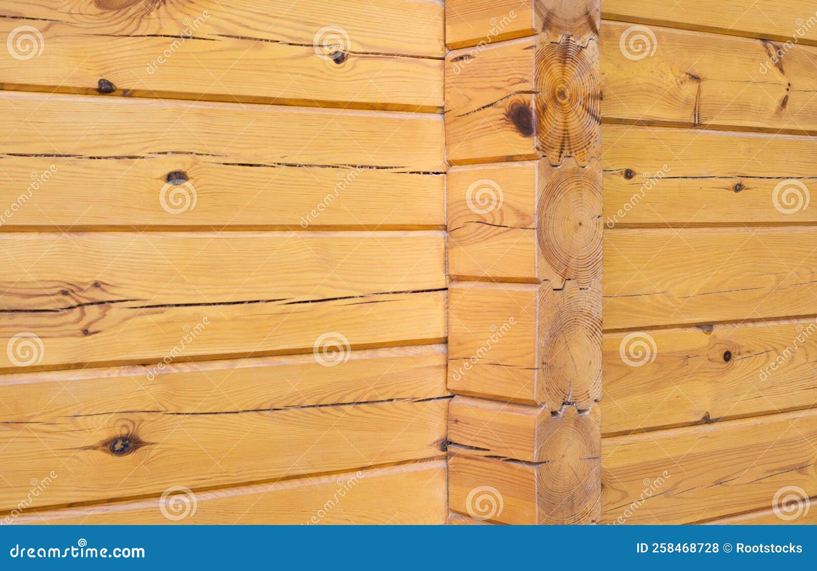 Wooden wall of a log house stock photo. Image of abstract - 258468728