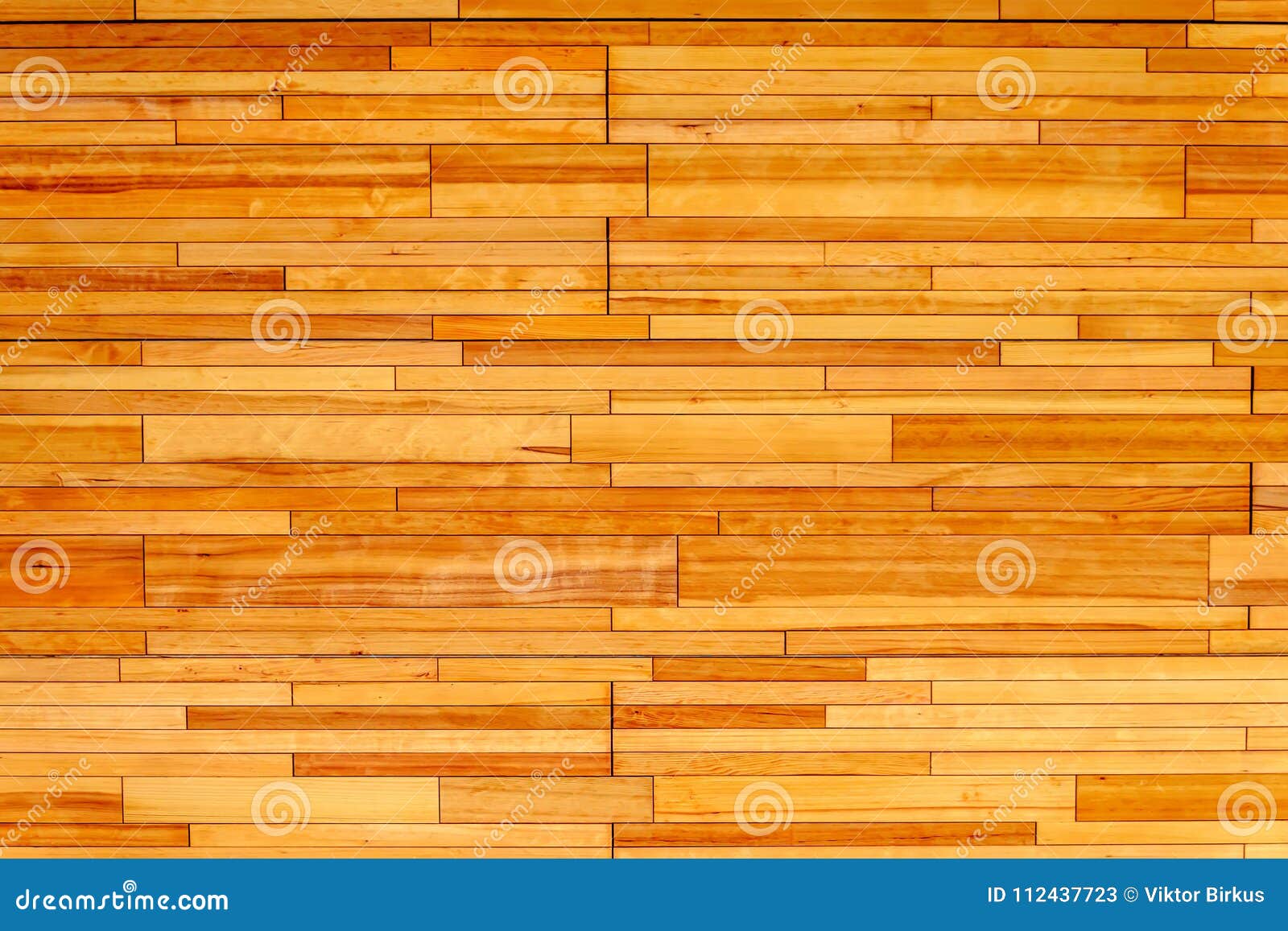 Wooden Wall Made of Rectangular Pieces of Light Wood Stock Image ...